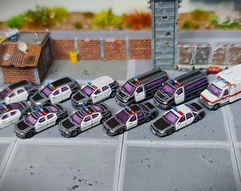 6mm Police Vehicles Set 1 - 1:265 Cars (battletech Micro Armor) - Etsy