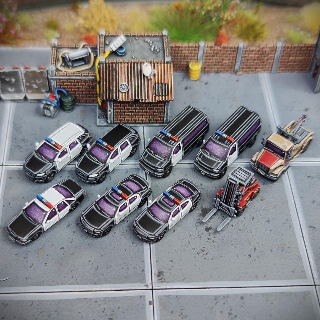 6mm Police Utility Vehicles Set - (1:265/285) Wargaming Scale Model ...