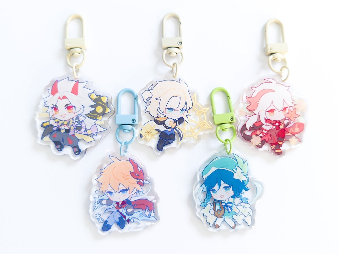 Genshin Impact Acrylic Keychain/charm Itto Albedo Kazuha Childe Venti ...