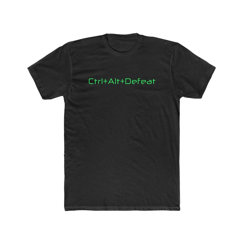 Ctrl+alt+defeat Gamer's Battle Mantra Premium Cotton Crew Tee - Etsy
