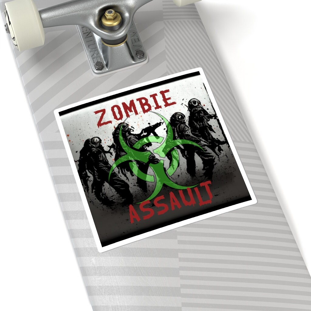 Zombie Assault Undead Biohazard Square Sticker - Etsy