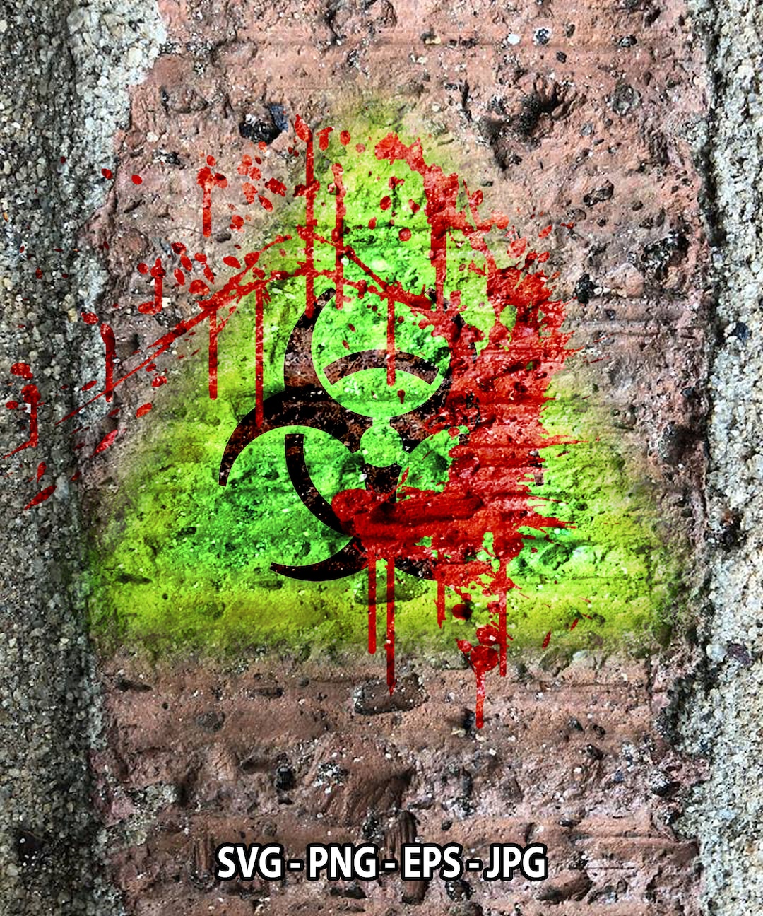 Biohazard Toxic Infected Zombie Blood Splatter SVG, Radioactive Clipart ...