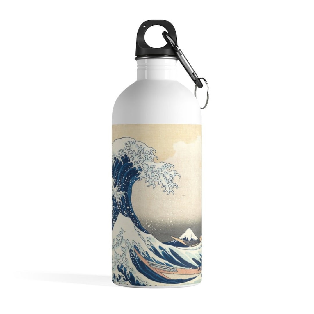 Tsunami Great Wave off Kanagawa by Hokusai Art 14oz Stainless Steel ...