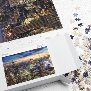 New York City Skyline With Urban Skyscrapers at Sunset Jigsaw Puzzle ...