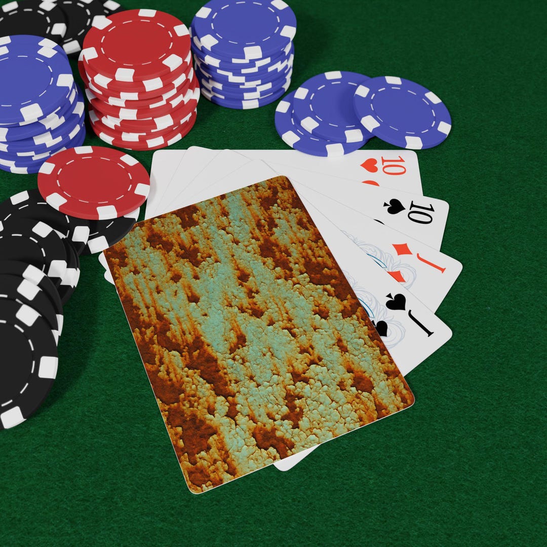 Rustic Rust Texture Poker Playing Cards | Vintage Patina Back - Etsy