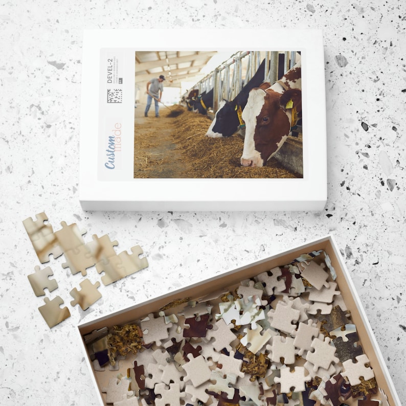 Dairy Cows in A Cattle Barn Country Farm Puzzle 110 252 - Etsy