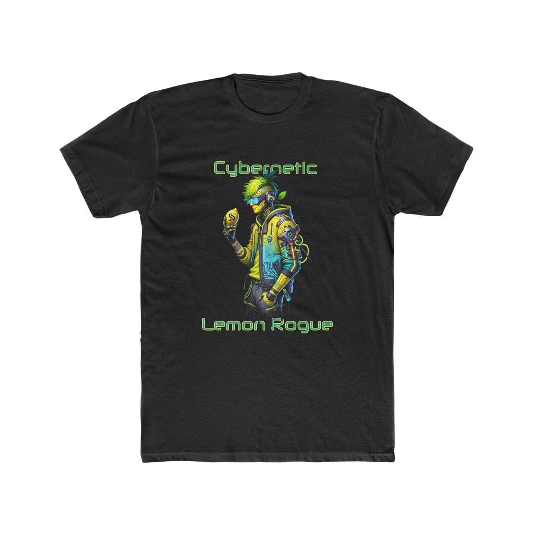 Cybernetic Lemon Rogue Futuristic Cyberpunk Citrus Hacker Premium ...