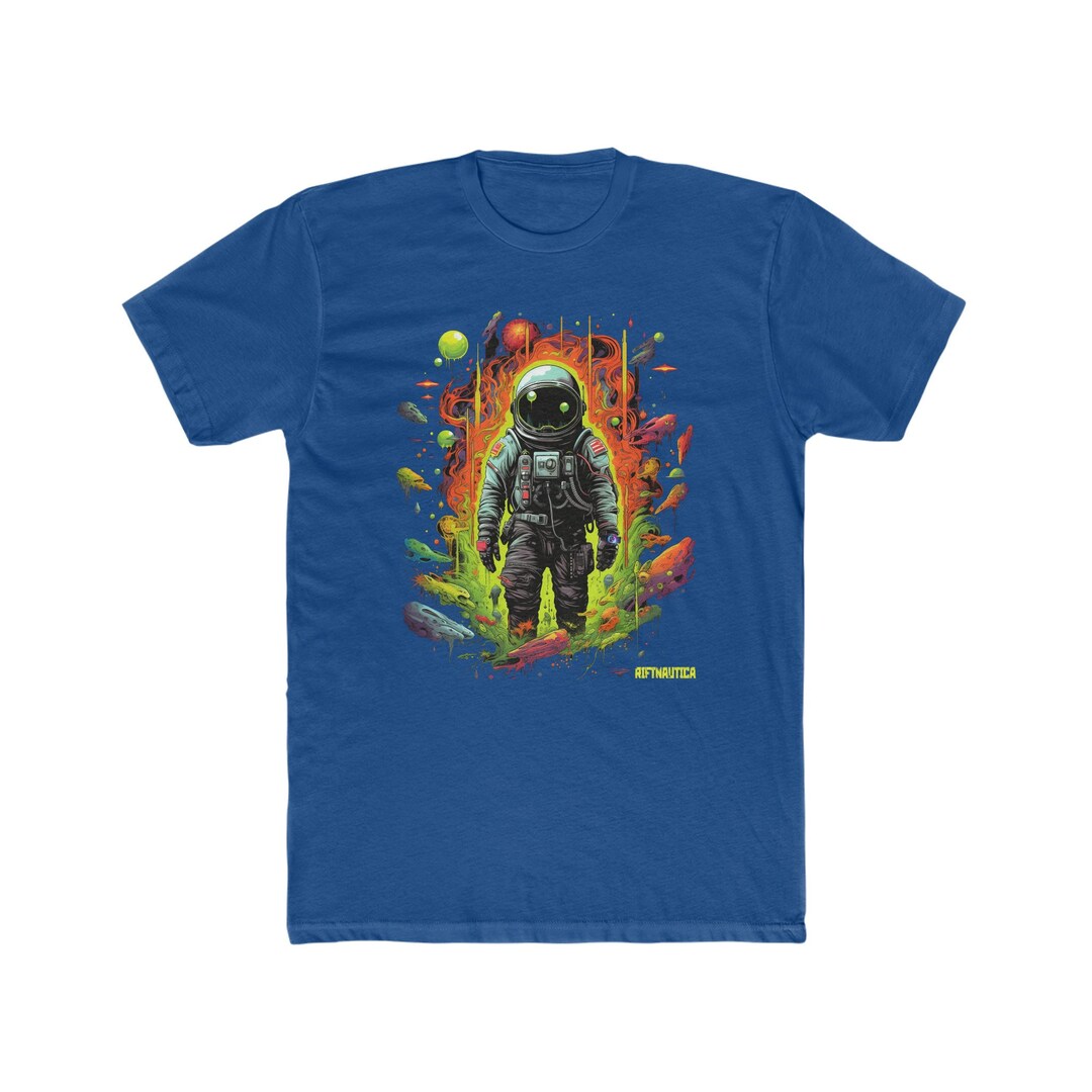 Astronaut Psychedelic Cosmic Gateway Abstract Spaceman Premium Cotton ...