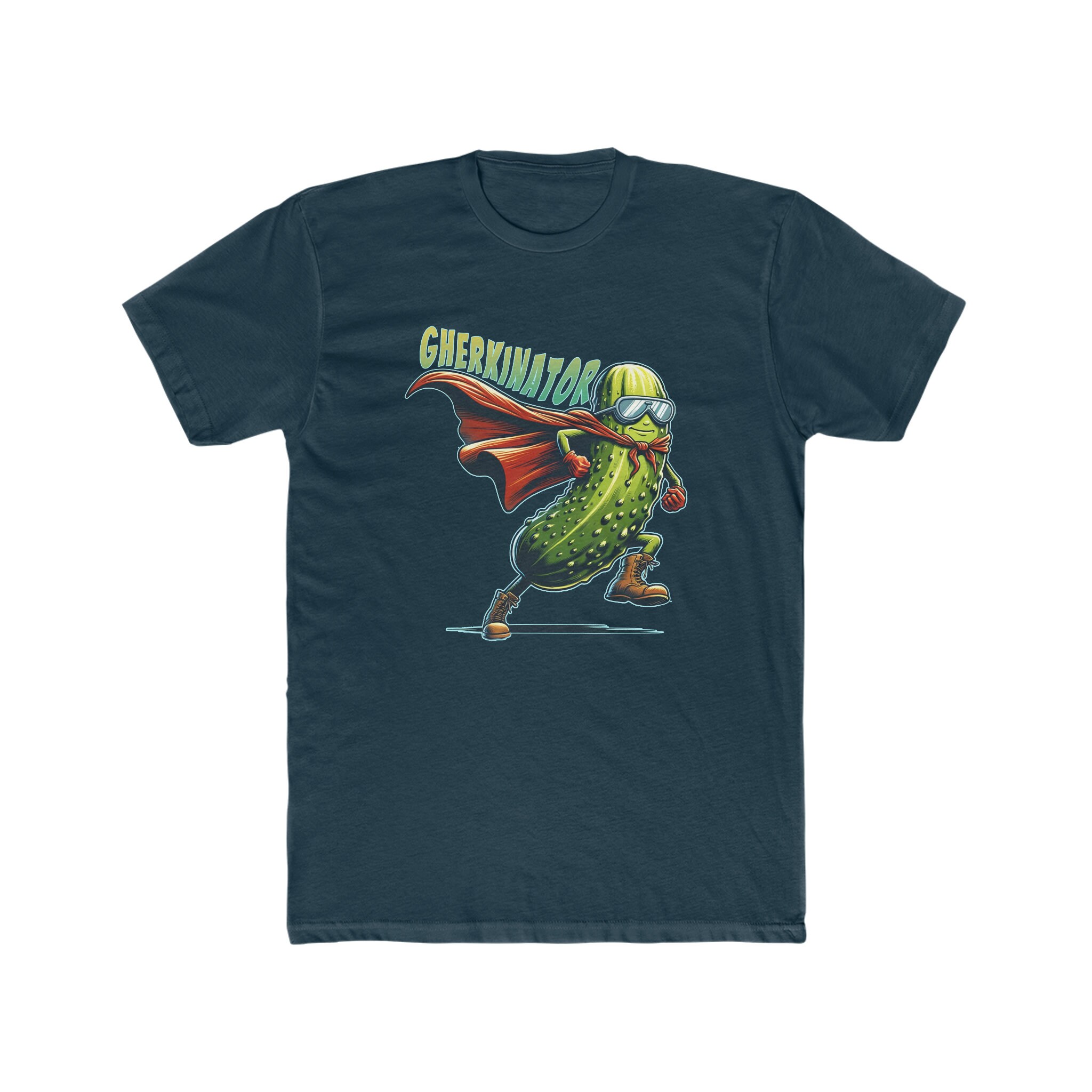 Gherkinator: Superhero Pickle Action-packed Novelty Premium Cotton Crew ...