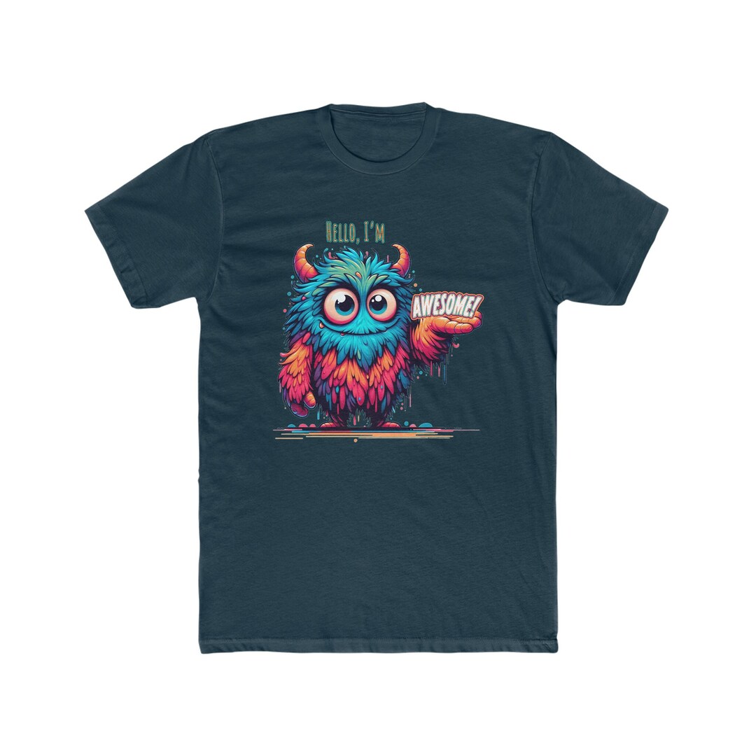 Vibrant Monster Nametag Tee - Be Unapologetically Awesome Premium ...