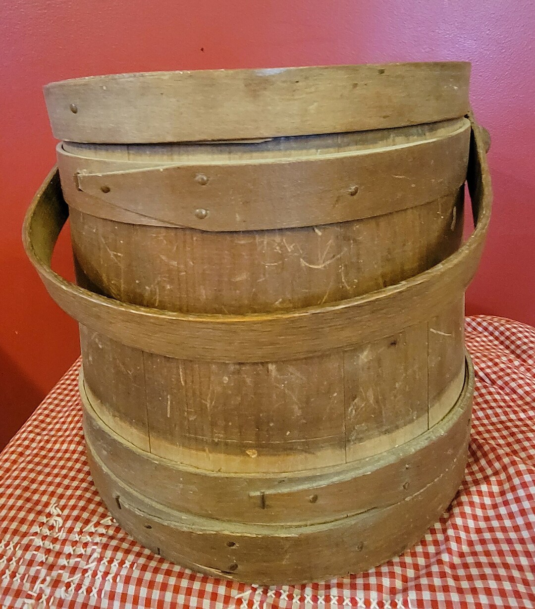 Treenware Firkin Wooden Sugar Bucket~last Half 20th Cen. - Etsy