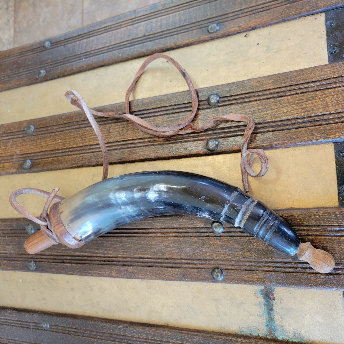 Vintage Powder Horn Black Powder Horn Collectible - Etsy