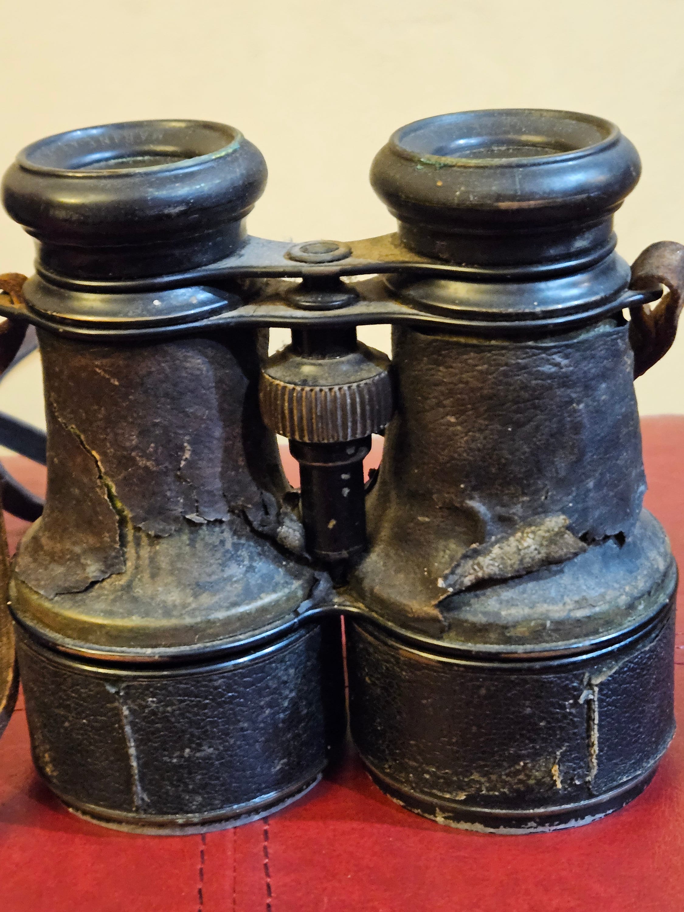 Antique Army Navy Marine & Field Glasses Binoculars- Leather Wrapped ...