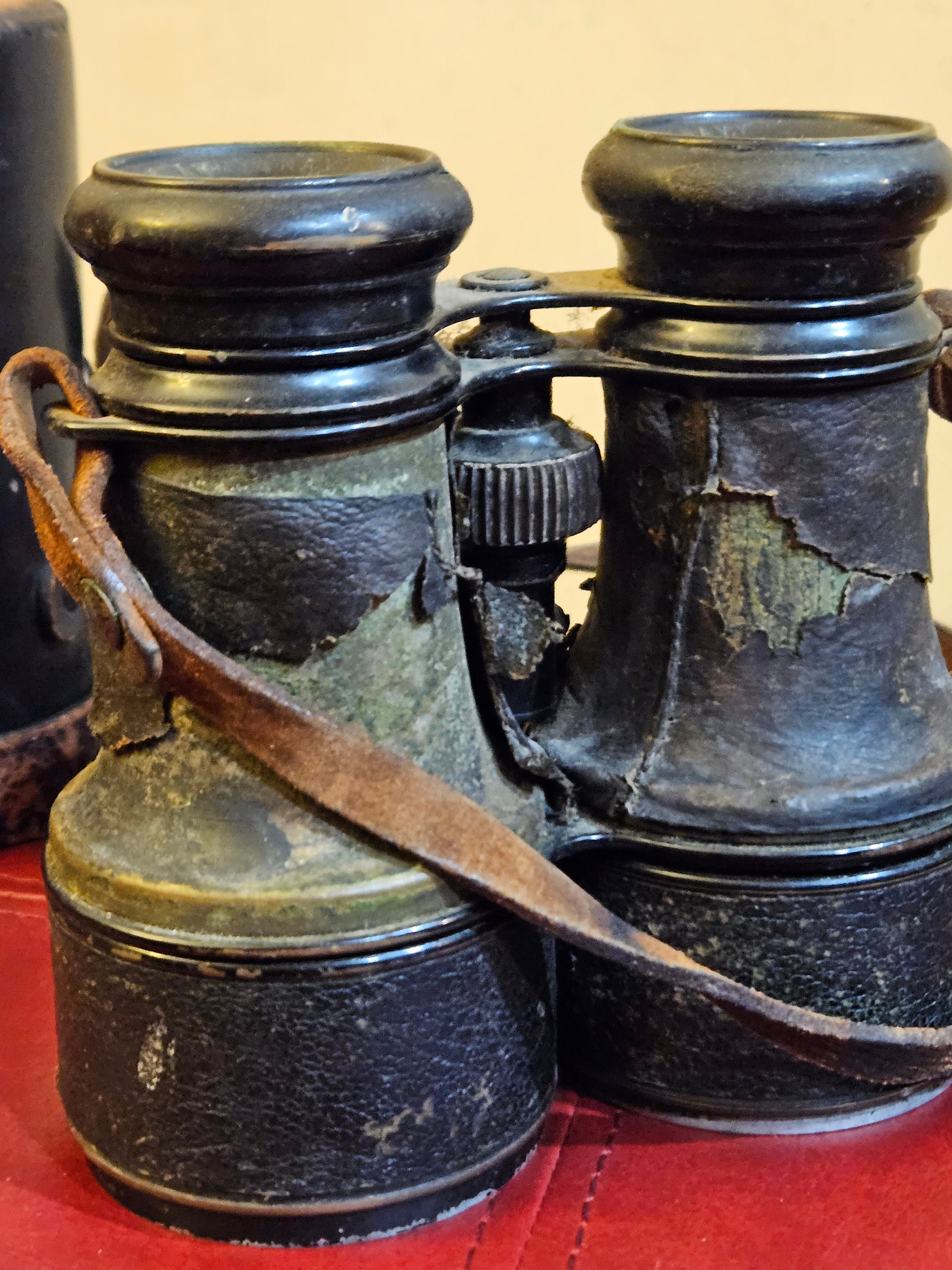 Antique Army Navy Marine & Field Glasses Binoculars- Leather Wrapped ...