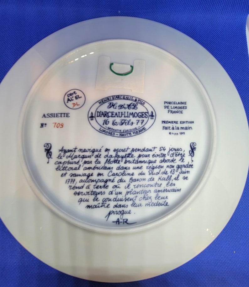 Lafayette Legacy Collection Collector Plates #1 and #2. Mint Condition ...