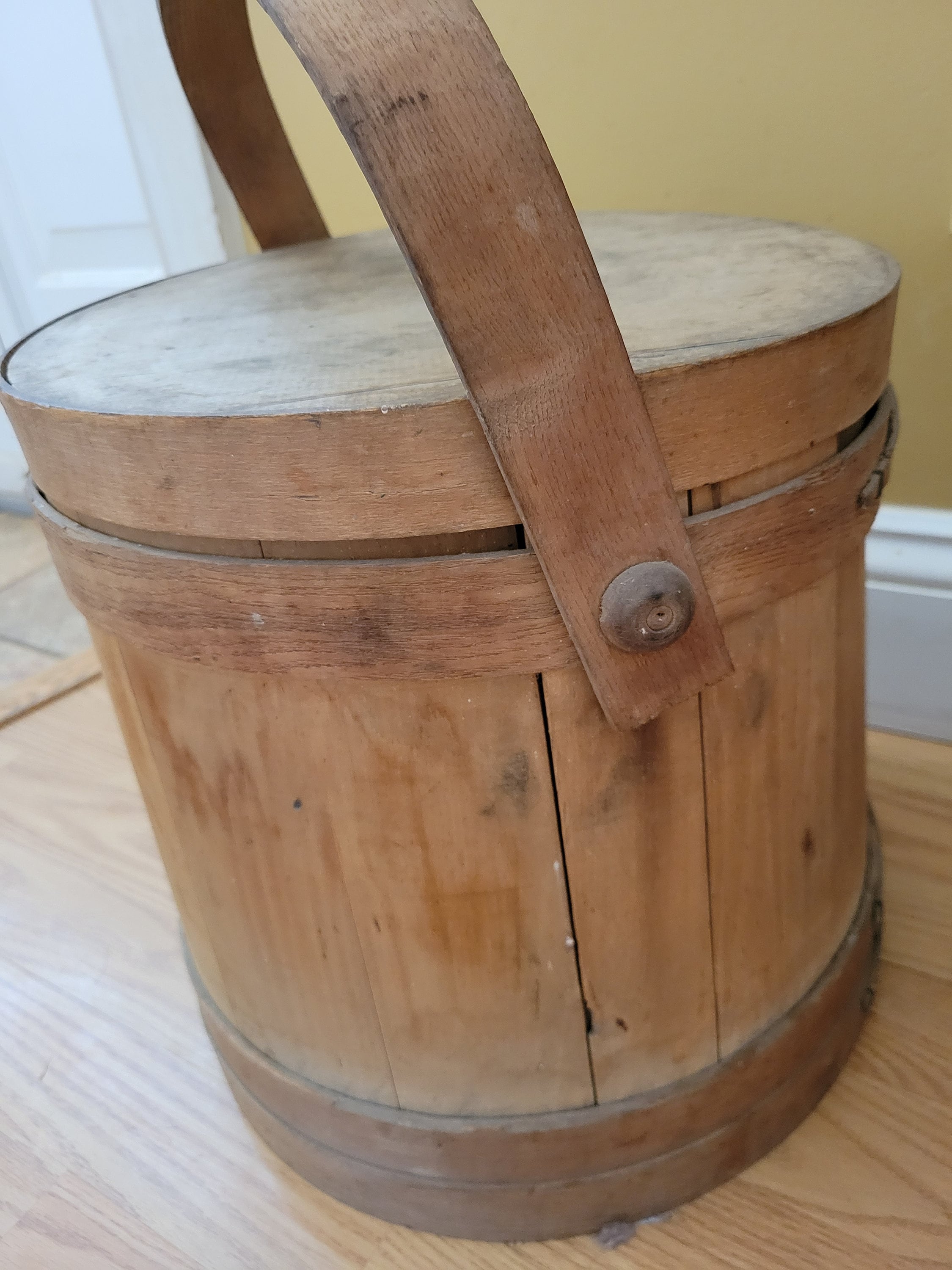 Antique Primitive Firkin Wooden Sugar Bucket~ "our Centennial Best ...
