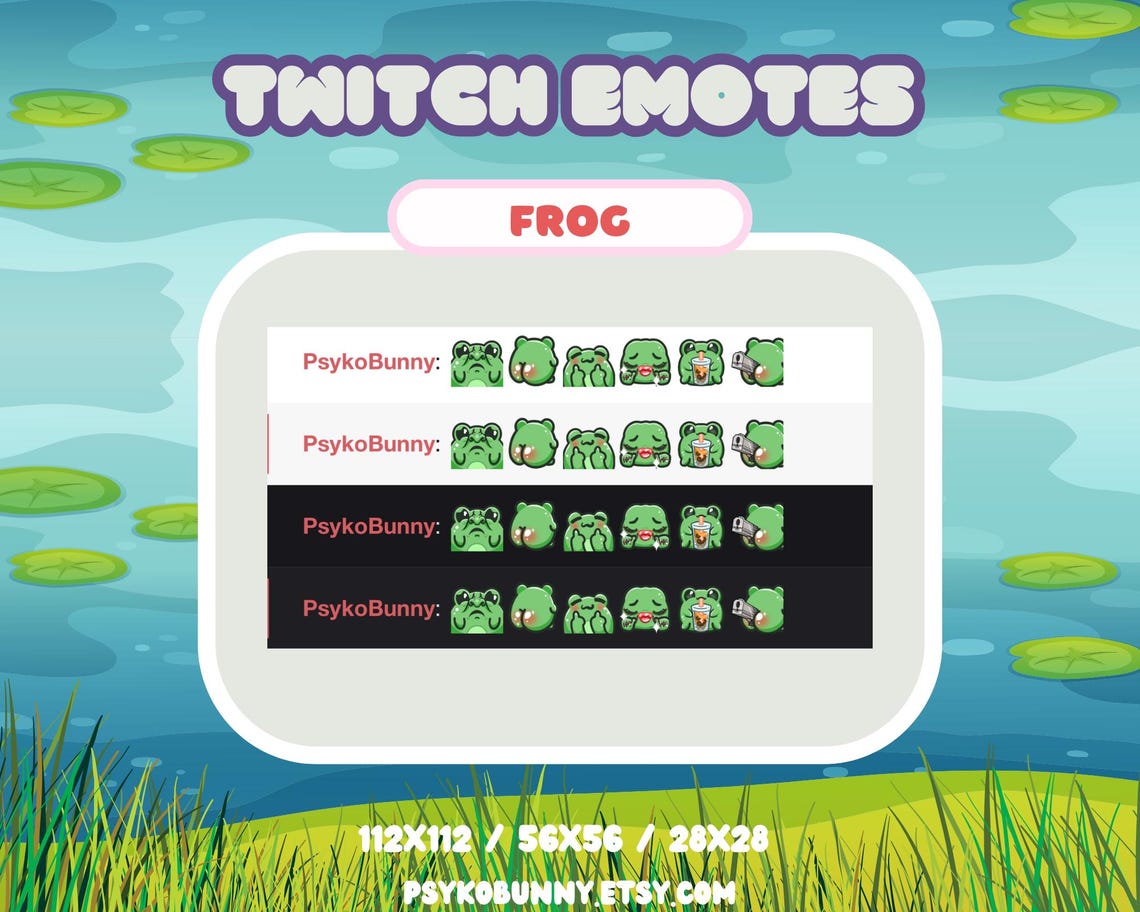 Funny Cute Frog Meme Emotes - Twitch, Discord, Cringe, Chat Stream ...