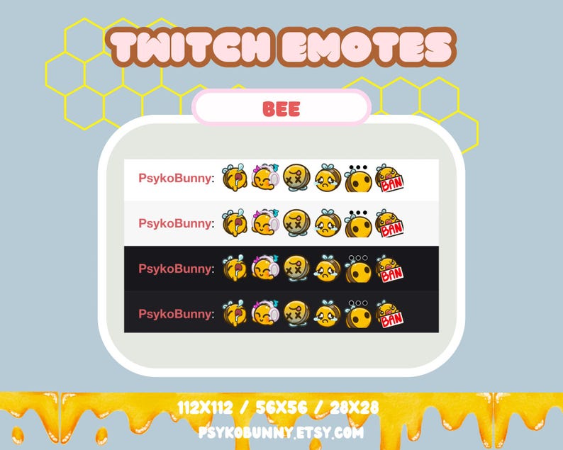 Funny Cute Bee Meme Emotes - Twitch, Discord, Cringe, Chat Stream ...