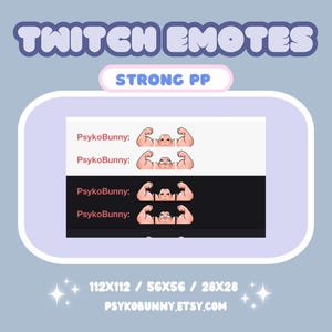 Funny Cute Strong PP Emotes - Twitch Discord Youtube Muscle / Kawaii ...