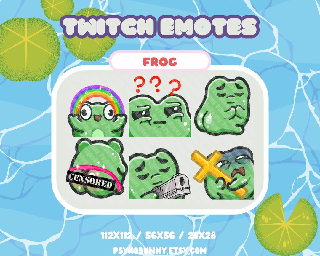 Funny Cute Frog Meme Emotes - Twitch, Discord, Cringe, Pogchamp ...