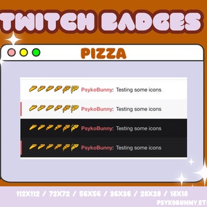 Kawaii Food Cheesy Pepperoni Pizza With Toppings Sub/bit Badges ...