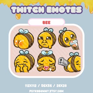 Funny Cute Bee Meme Emotes - Twitch, Discord, Cringe, Chat Stream ...