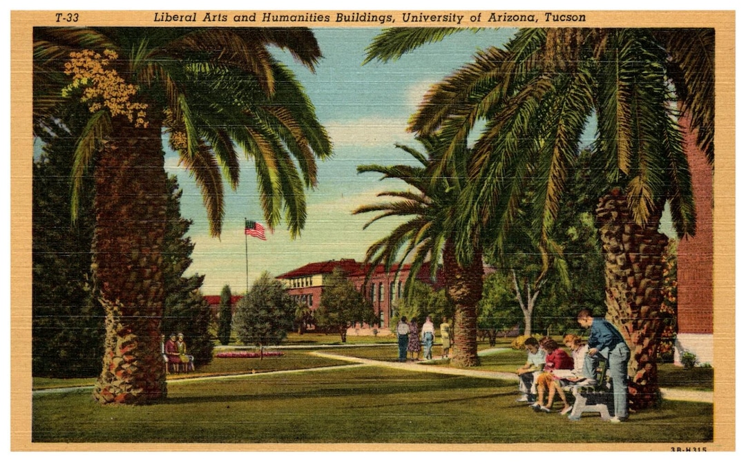 Vintage Uofa Tucson Postcard: Liberal Arts Building, Historic Campus ...