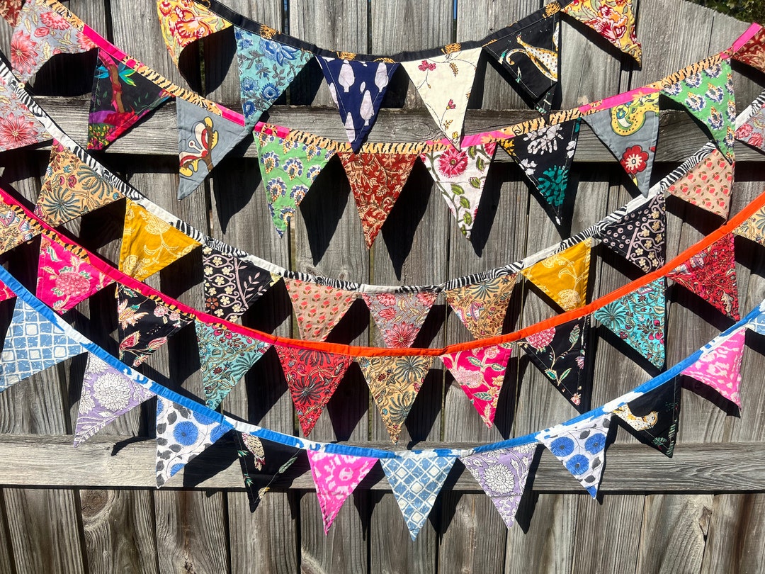 Colorful, Cotton, Boho Bunting, Flags, Pennant Banners Garland for ...