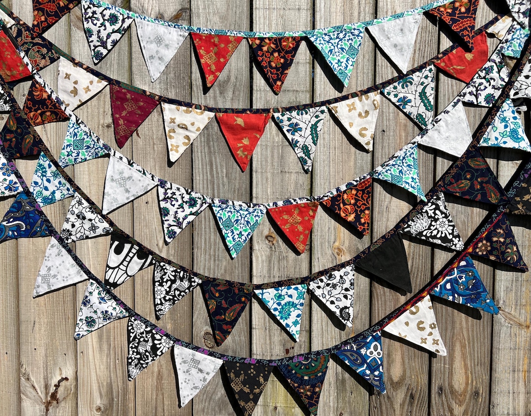 Mandala, Cotton, Boho Bunting, Flags, Pennant Banners Garland for Party ...