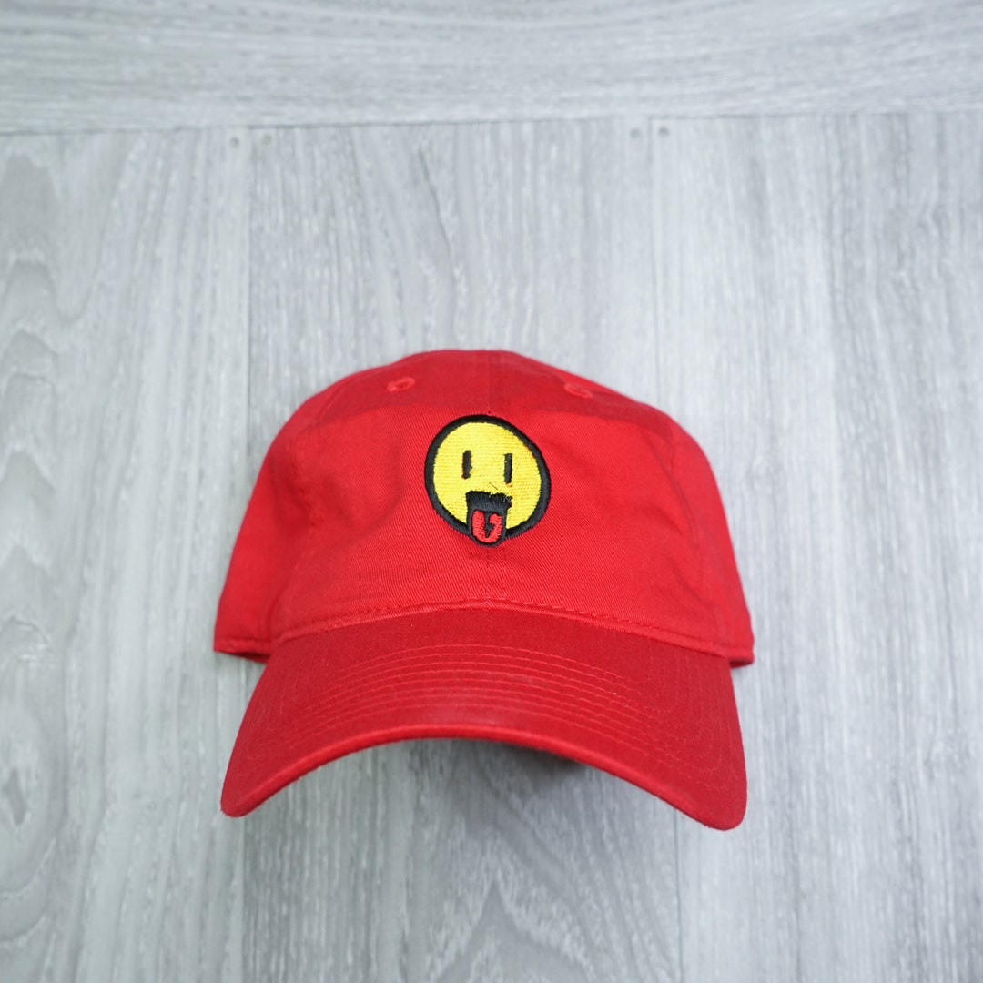 Smiley Plug Face Red Dad Hat - Etsy