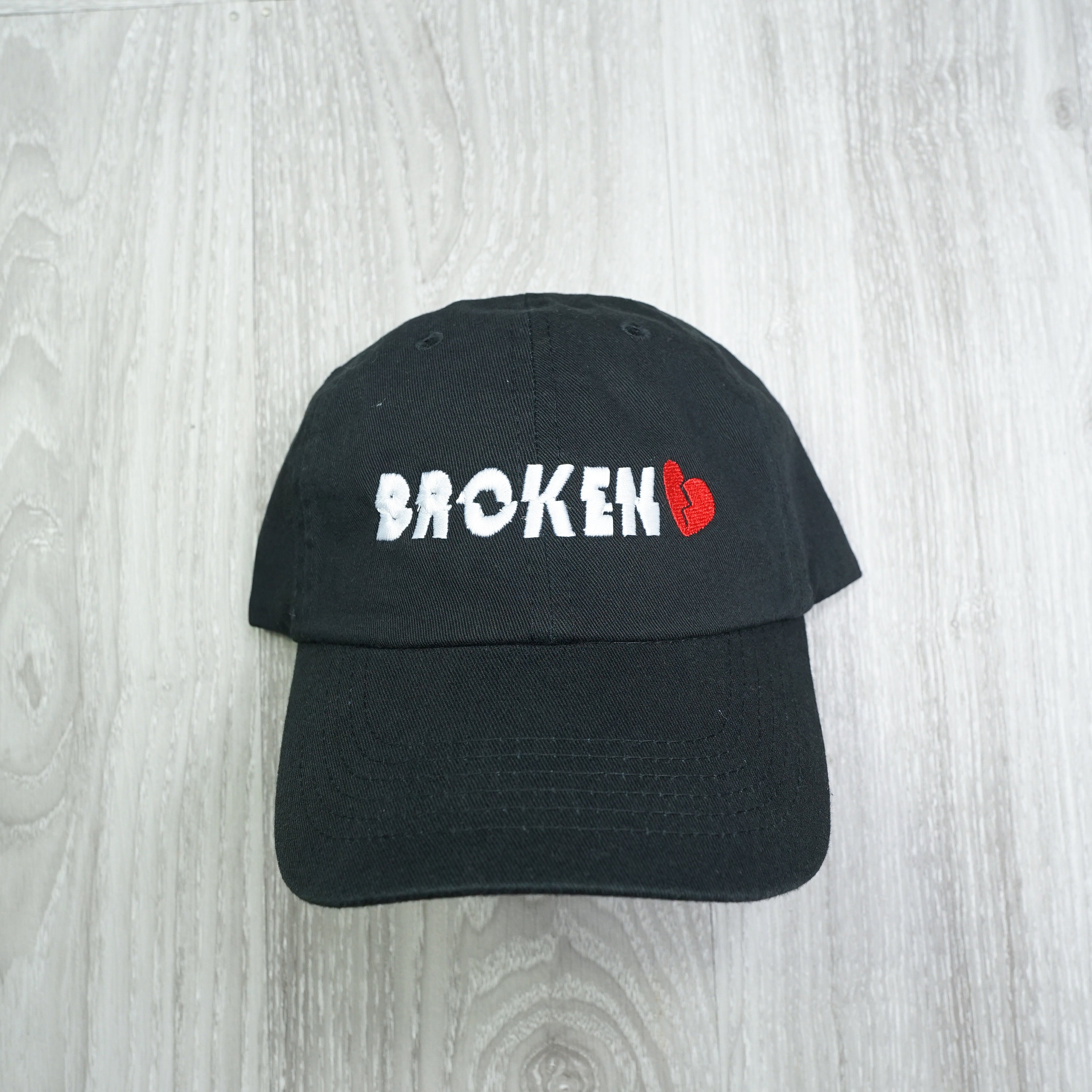 Broken Heart Black Dad Hat - Etsy