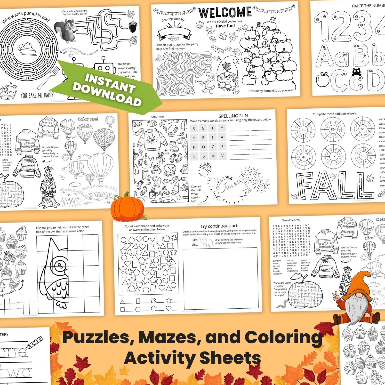 Party and Event Activity Pages for Kids, Instant Download and Printable ...