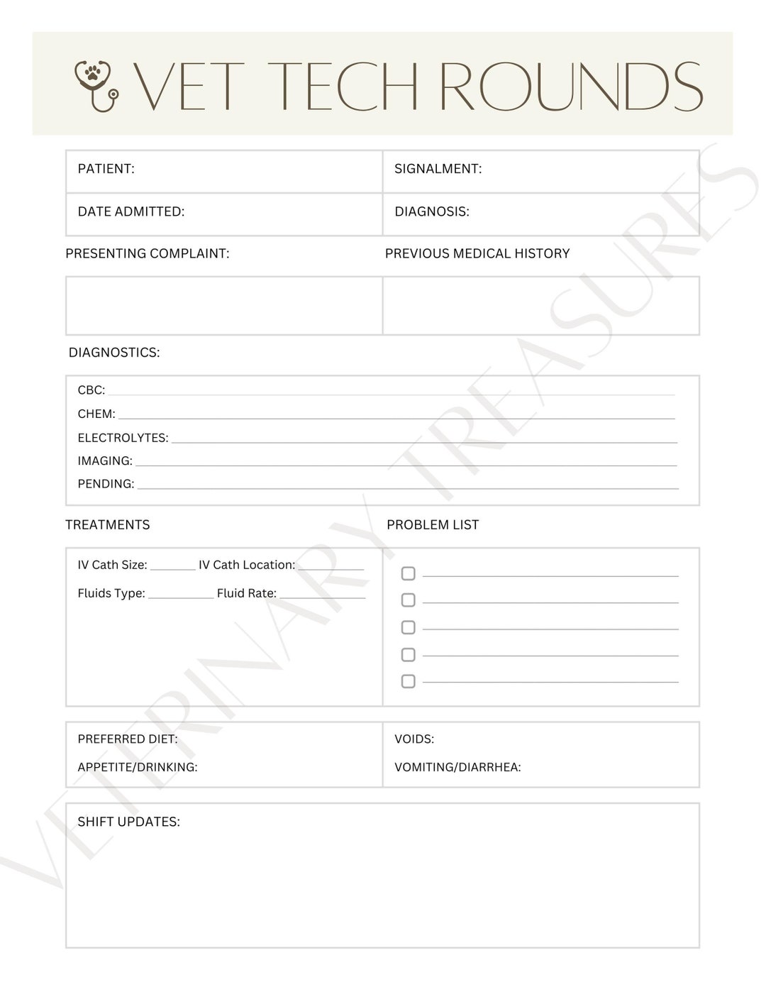 Vet Tech & Vet ER Rounds - Etsy