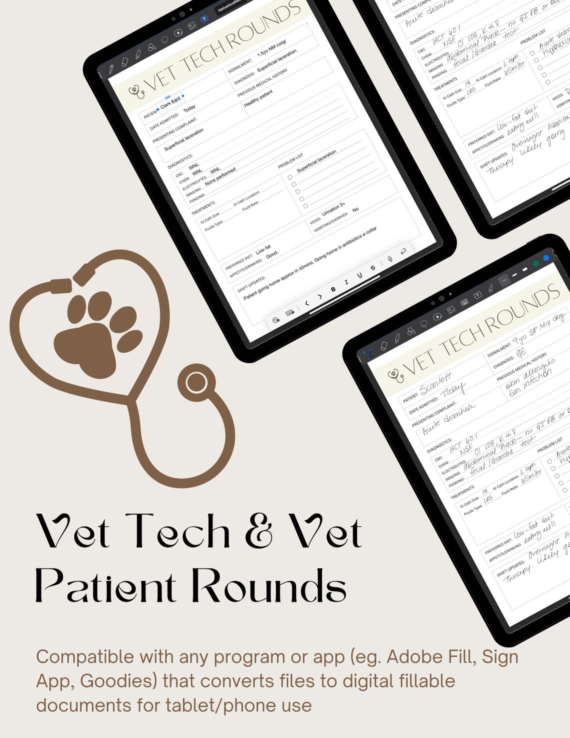 Vet Tech & Vet ER Rounds - Etsy