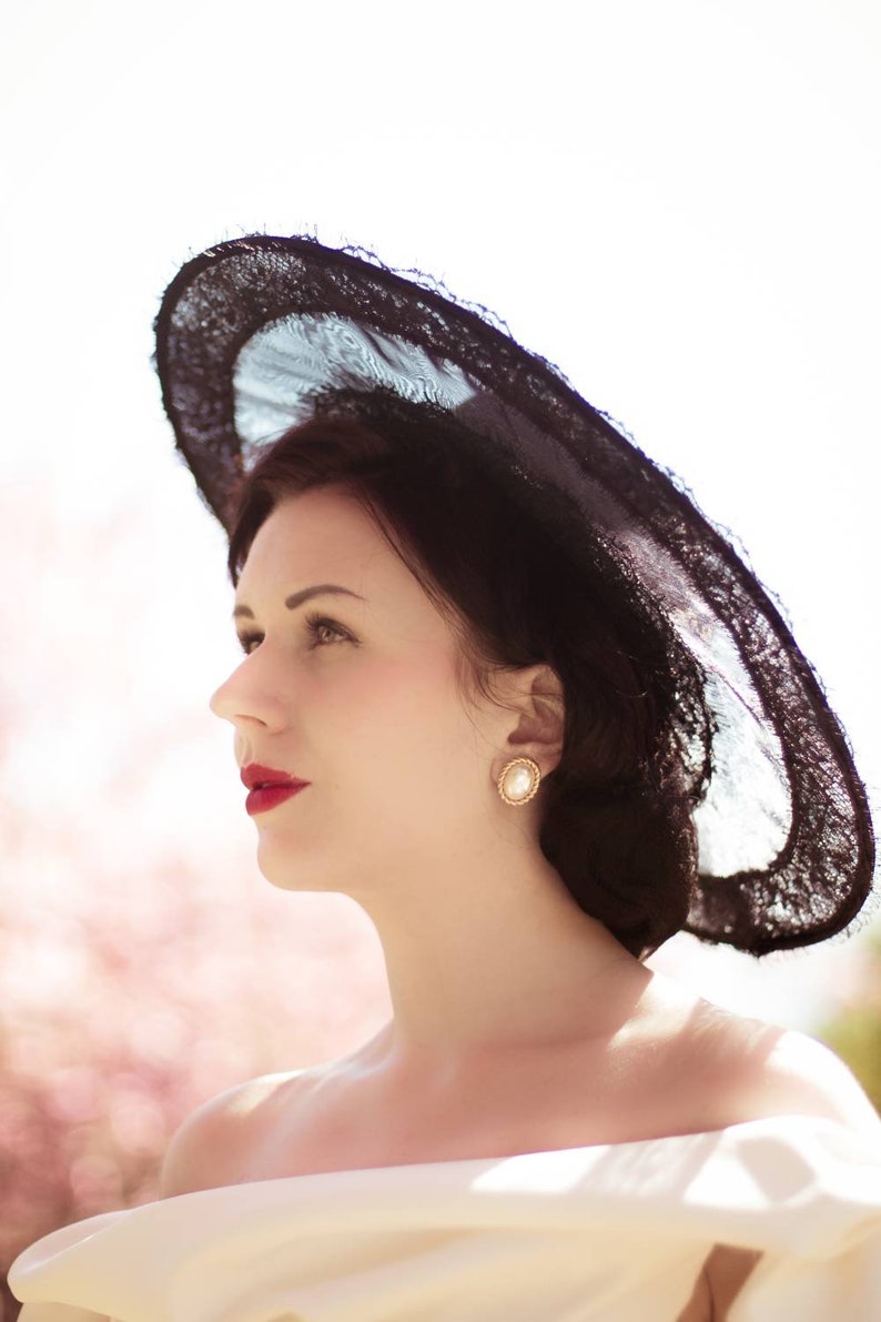 A Victorian Style Glamorous Lace Hat. Handmade to Order - Etsy