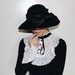 Ana Hat - A Wool Felt Cloche Style Hat With a Big Velvet Bow - Etsy