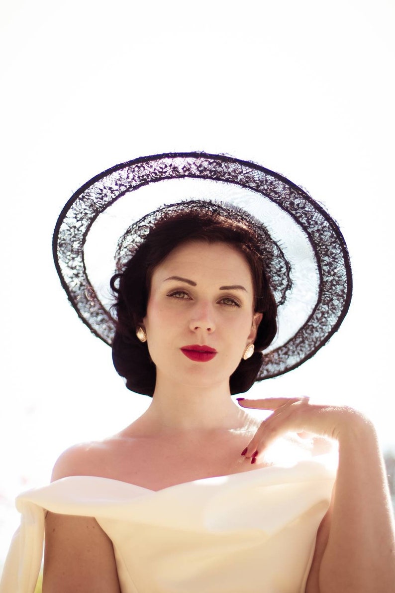 A Victorian Style Glamorous Lace Hat. Handmade to Order - Etsy