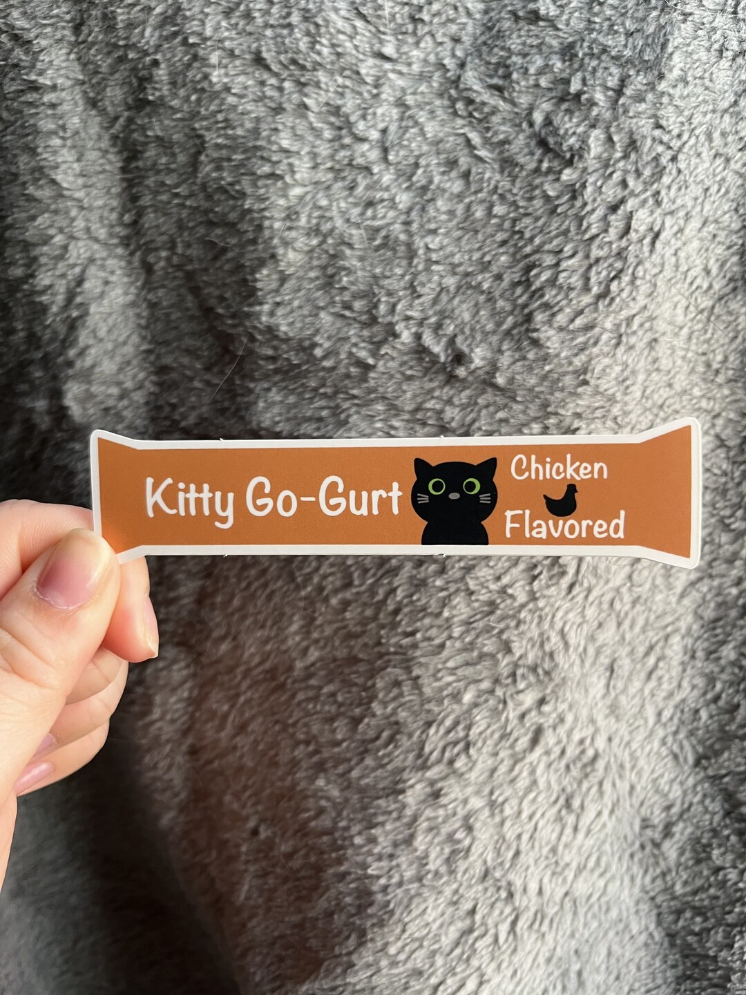 Cat Chicken Flavored Kitty Go-gurt Sticker, Cat Treat Stickers, Cat ...