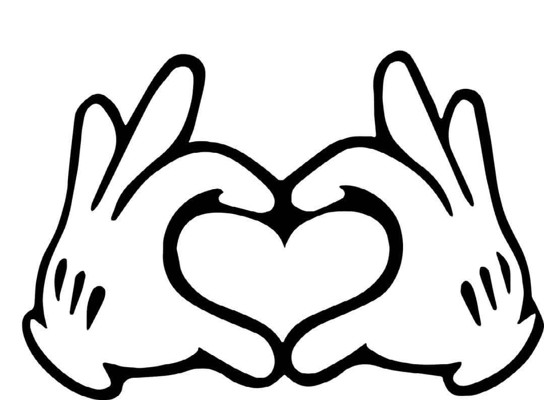 Mickey Mouse Gloves Heart