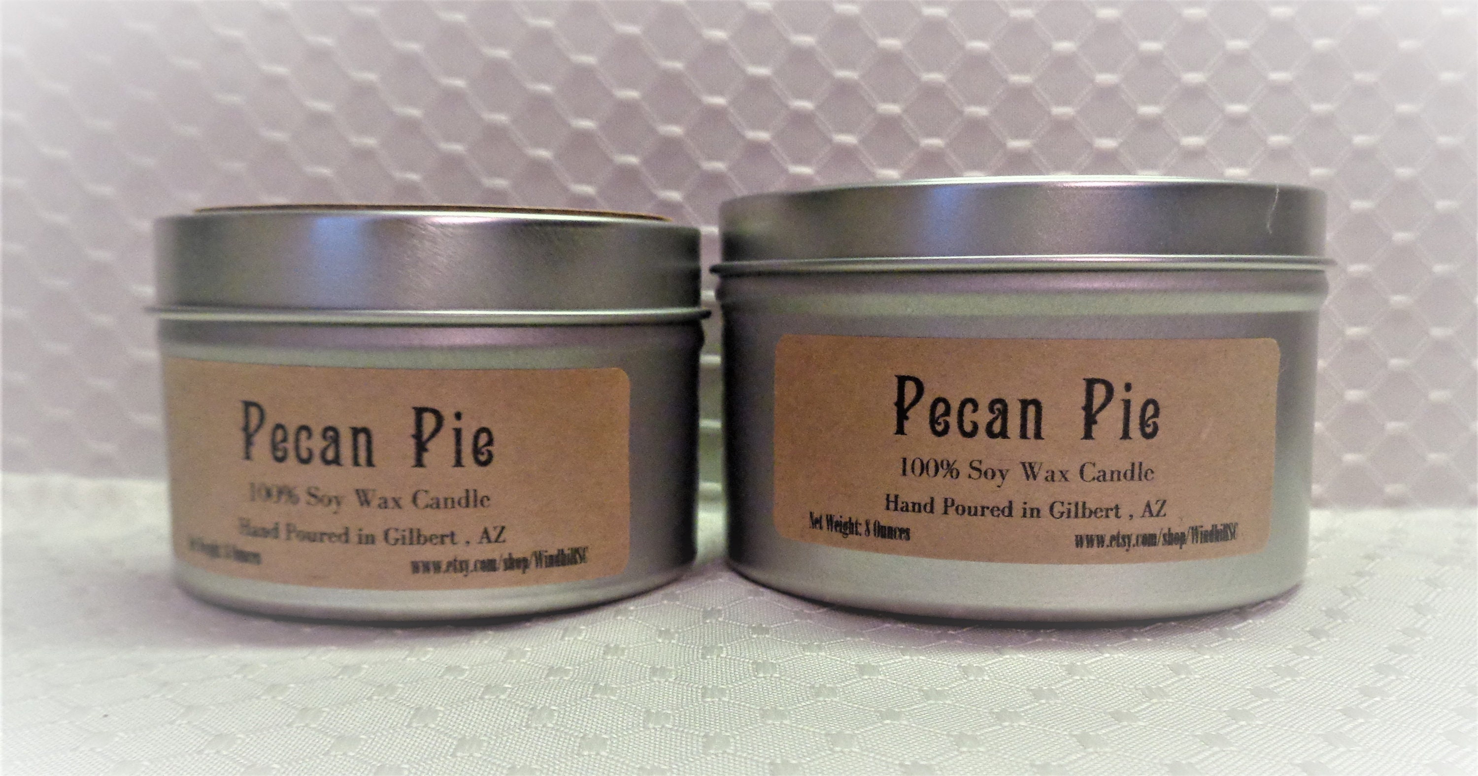Pecan Pie Scented Soy Candle in 6oz & 8oz Tins Candle Tins - Etsy