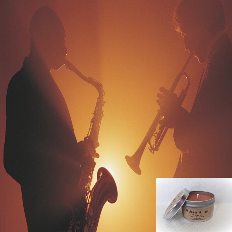Whiskey & Jazz Scented Soy Candle Available in 6oz and 8 Oz - Etsy