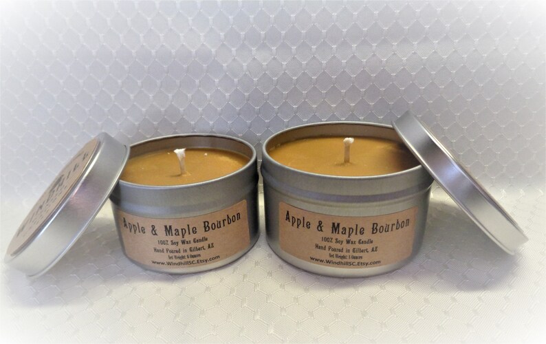 Apple & Maple Bourbon Scented Soy Candle Available in 6oz and - Etsy