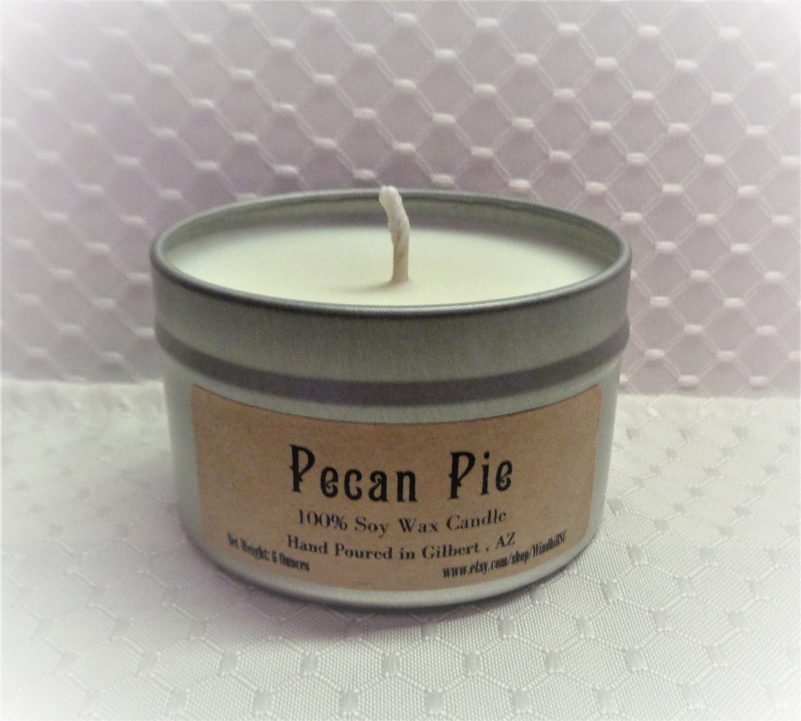 Pecan Pie scented soy candle in 6oz & 8oz tins candle tins | Etsy