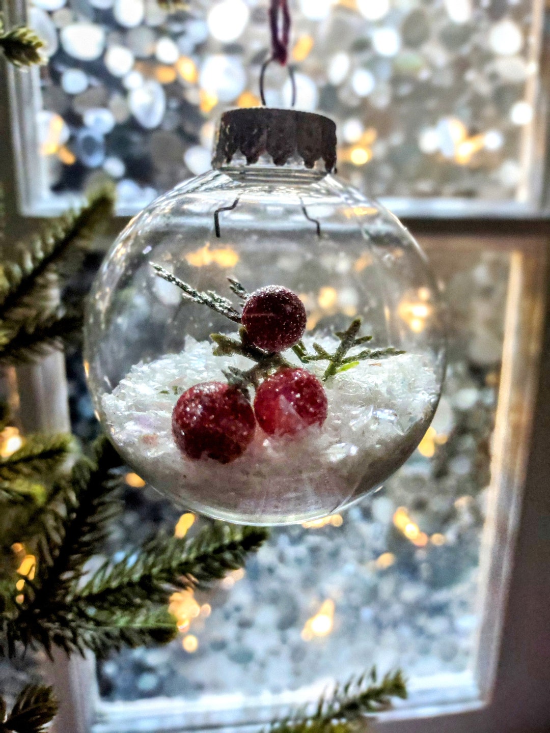 Clear Snow Globe Ornament (set of 2) - Etsy