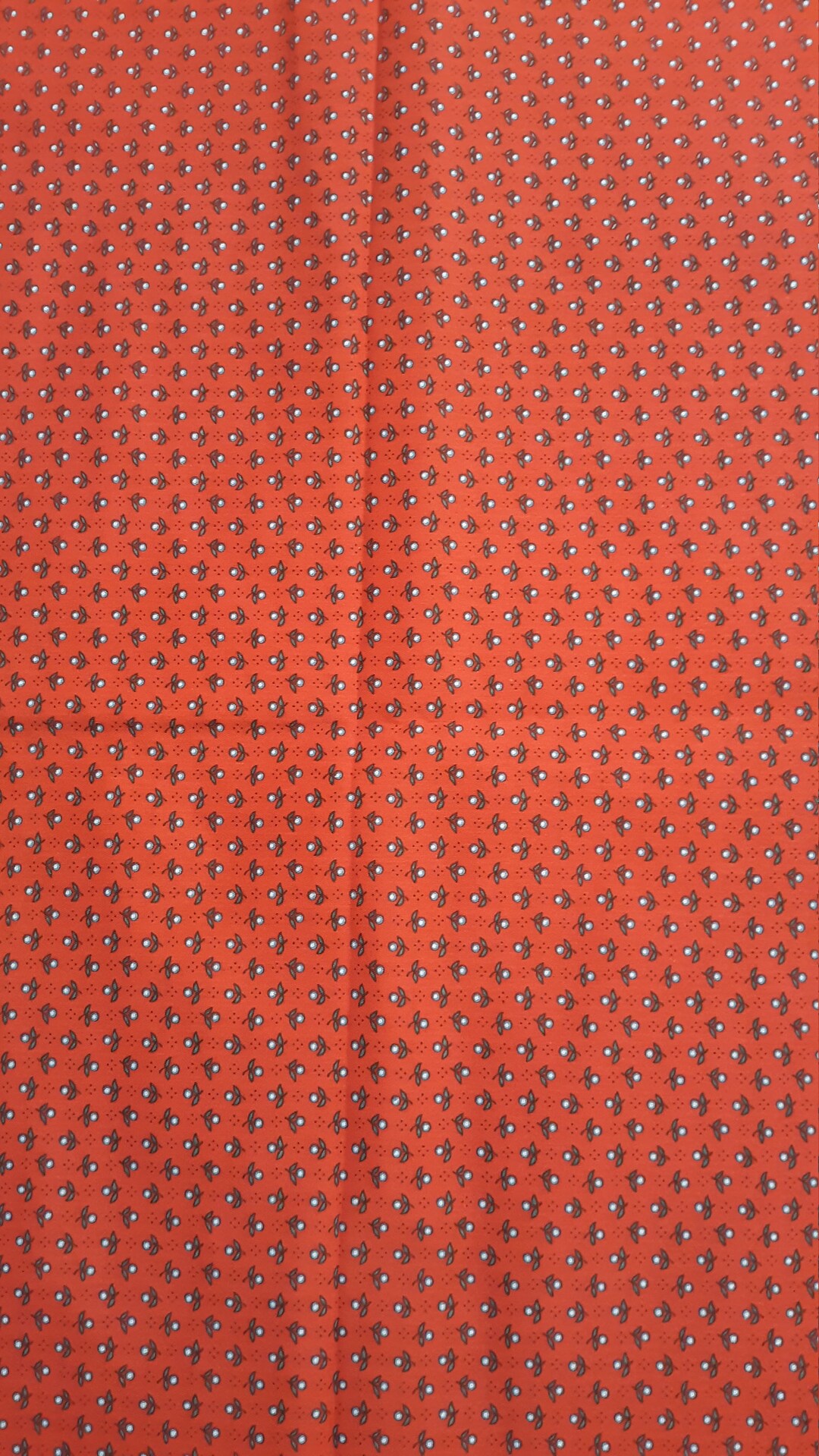 Red Quilting Fabric With Tiny Red Flowers - Etsy