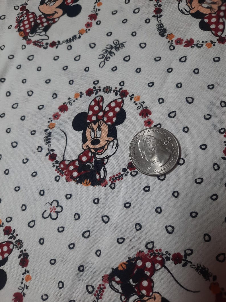 Minnie Mouse Fabric - Etsy