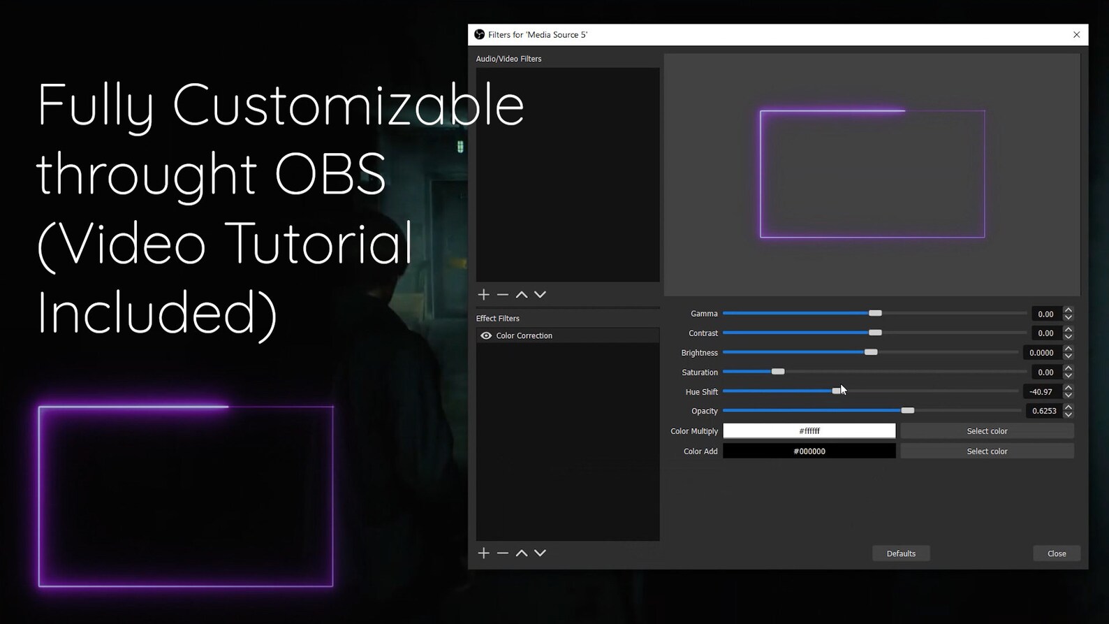 Twitch Animated Neon 16:9 Rectangle Webcam Overlay - Etsy