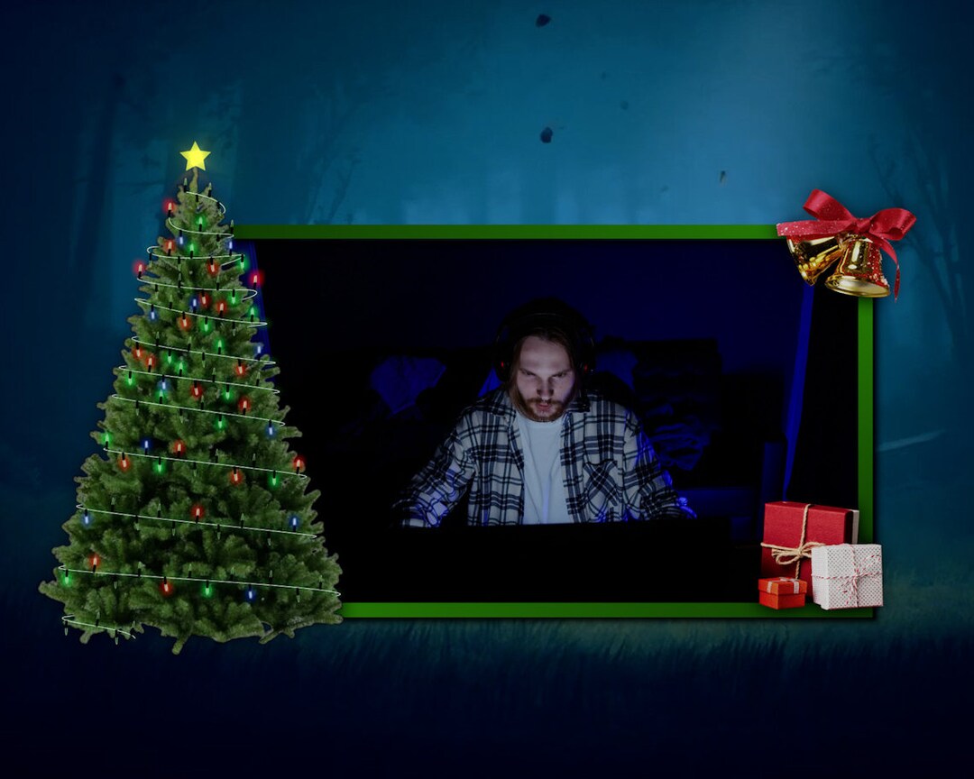 Twitch Static Christmas Tree Webcam Overlay, Webcam Frame, Facecam ...