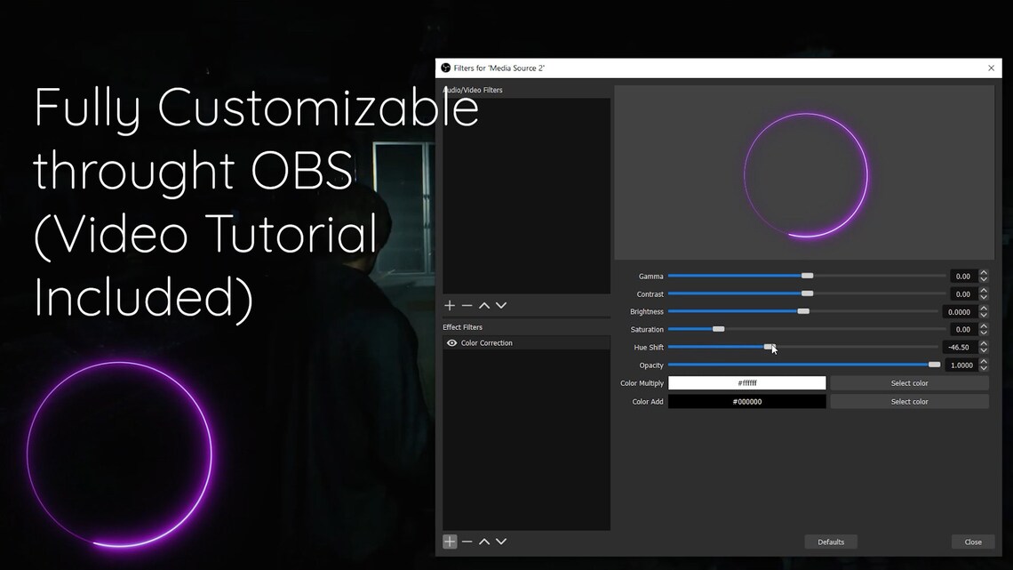 Webcam Overlay Twitch Circular | Facecam Frame | Camera Border | Obs ...
