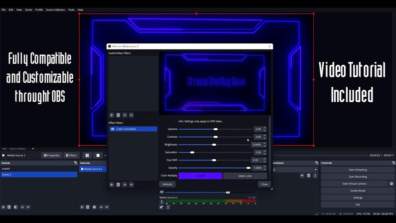 Twitch Stream Screen | Starting Soon | Obs | Gaming | Cyberpunk Neon ...